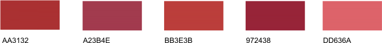 Valentine's Colors - dozens of shades with examples with HEX and RGB ...