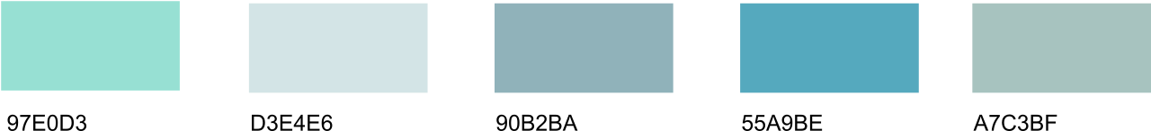 Aqua Color - 150 Shades with Names, Hex Codes, and Examples - Drawing Blog