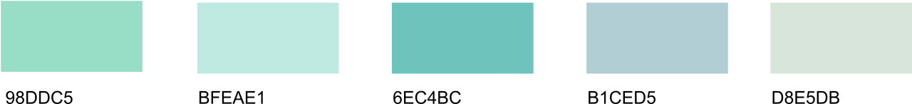 Aqua Color - 150 Shades with Names, Hex Codes, and Examples - Drawing Blog