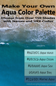 Aqua Color - 150 Shades with Names, Hex Codes, and Examples - Drawing Blog