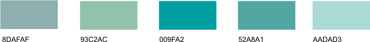 Aqua Color - 150 Shades with Names, Hex Codes, and Examples - Drawing Blog