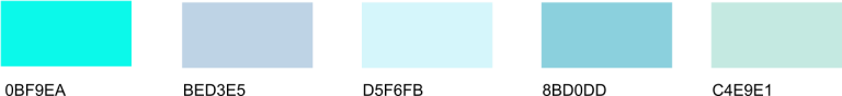 Aqua Color - 150 Shades with Names, Hex Codes, and Examples - Drawing Blog